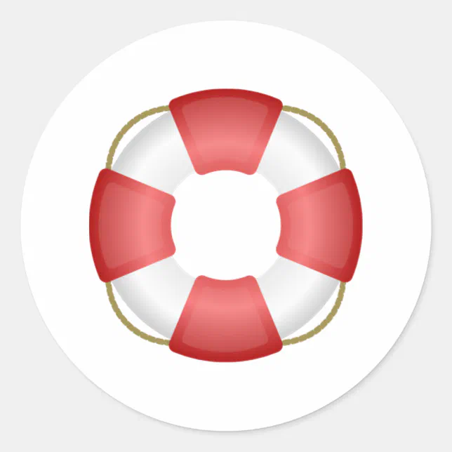 Life Saver Personal Flotation Device Classic Round Sticker | Zazzle