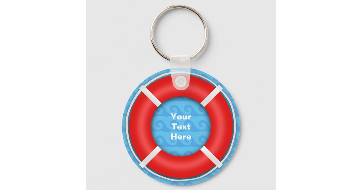 Lifebuoy Keychain | Zazzle