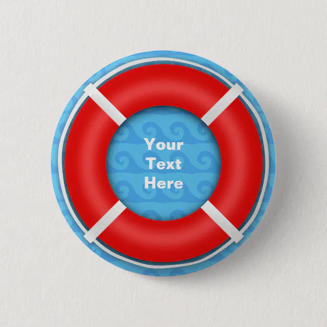 Lifebuoy Pinback Button | Zazzle