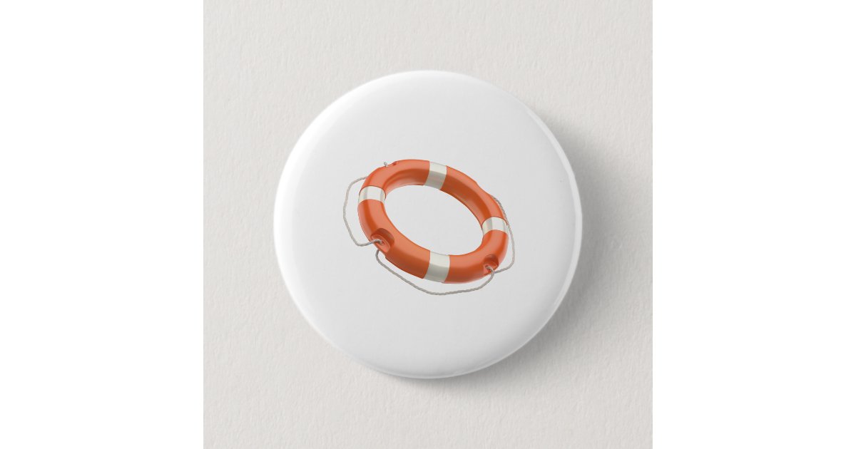 Lifebuoy ring button | Zazzle