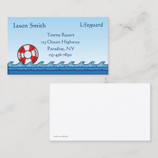 Lifeguard Business Card | Zazzle