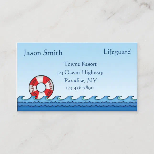 Lifeguard Business Card | Zazzle