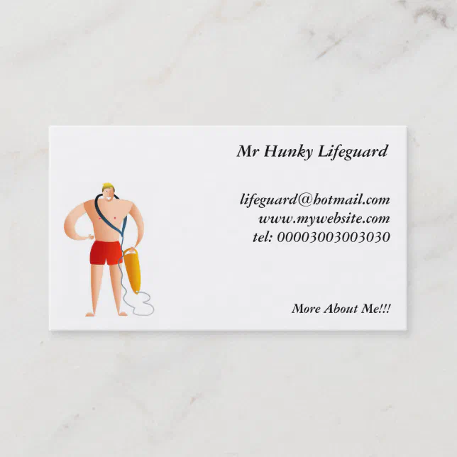 Lifeguard Business Card | Zazzle
