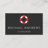 Lifeguard Life Preserver Ring Simple Minimalist Business Card | Zazzle