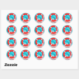 Lifeguard Lifesaver Classic Round Sticker | Zazzle