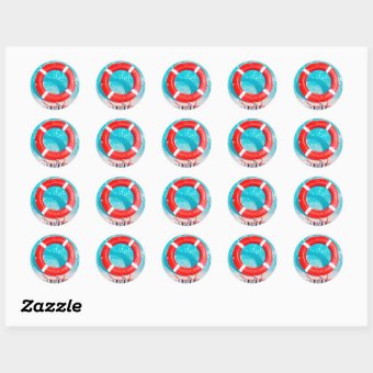 Lifeguard Lifesaver Classic Round Sticker | Zazzle