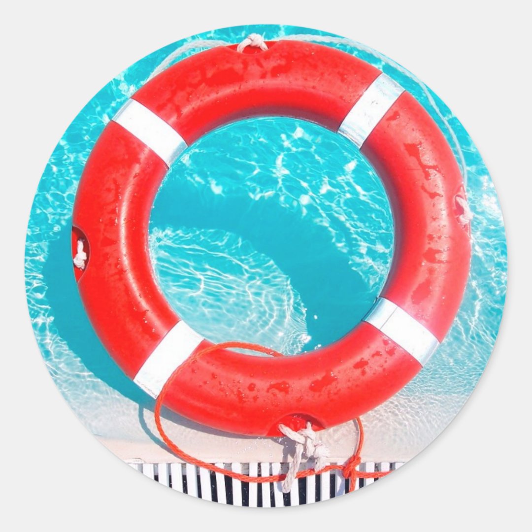 Lifeguard Lifesaver Classic Round Sticker | Zazzle