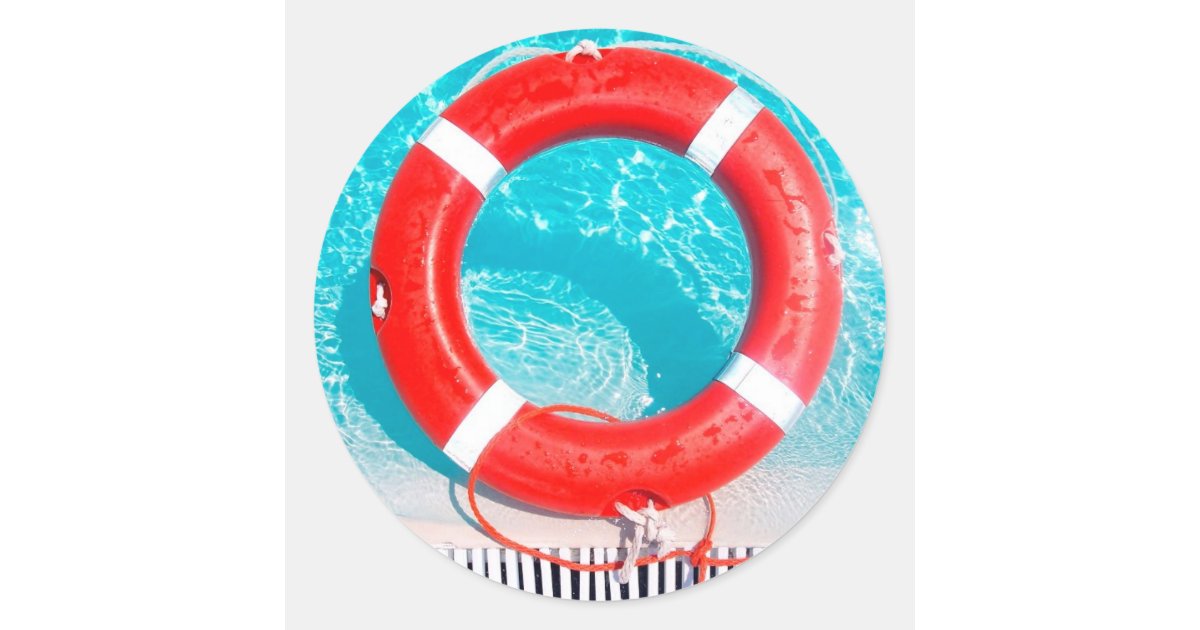 Lifeguard Lifesaver Classic Round Sticker | Zazzle