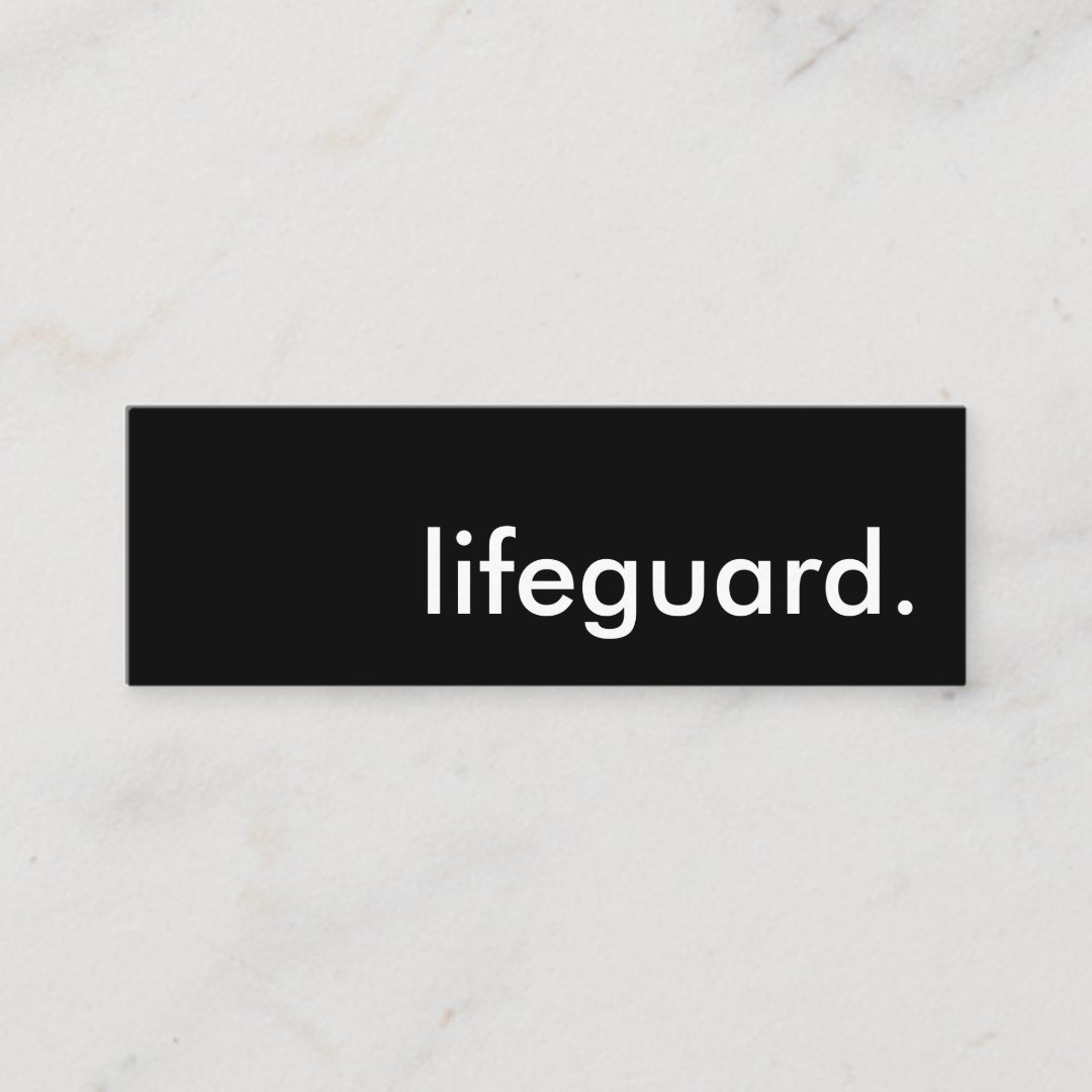lifeguard. mini business card | Zazzle
