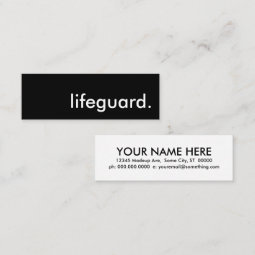 lifeguard. mini business card | Zazzle