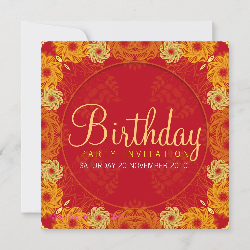 Life's Full Circle Party Birthday Invitation - Snuggle Hamster Designs