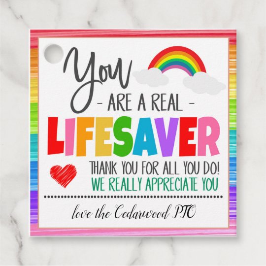 Lifesaver Gift Tag | Zazzle.com