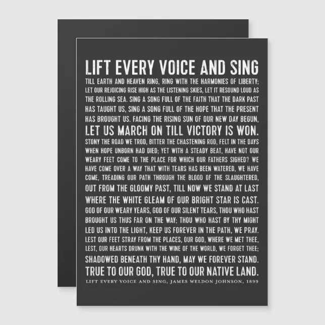 Lift Every Voice and Sing Black History | Zazzle