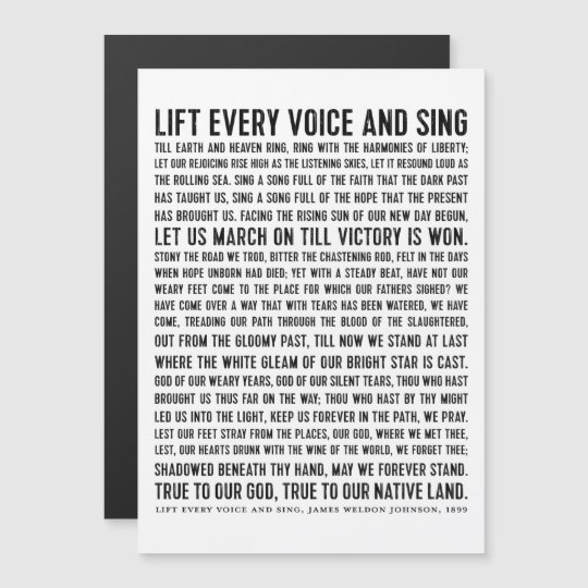 Lift Every Voice and Sing Black History Poem | Zazzle.com