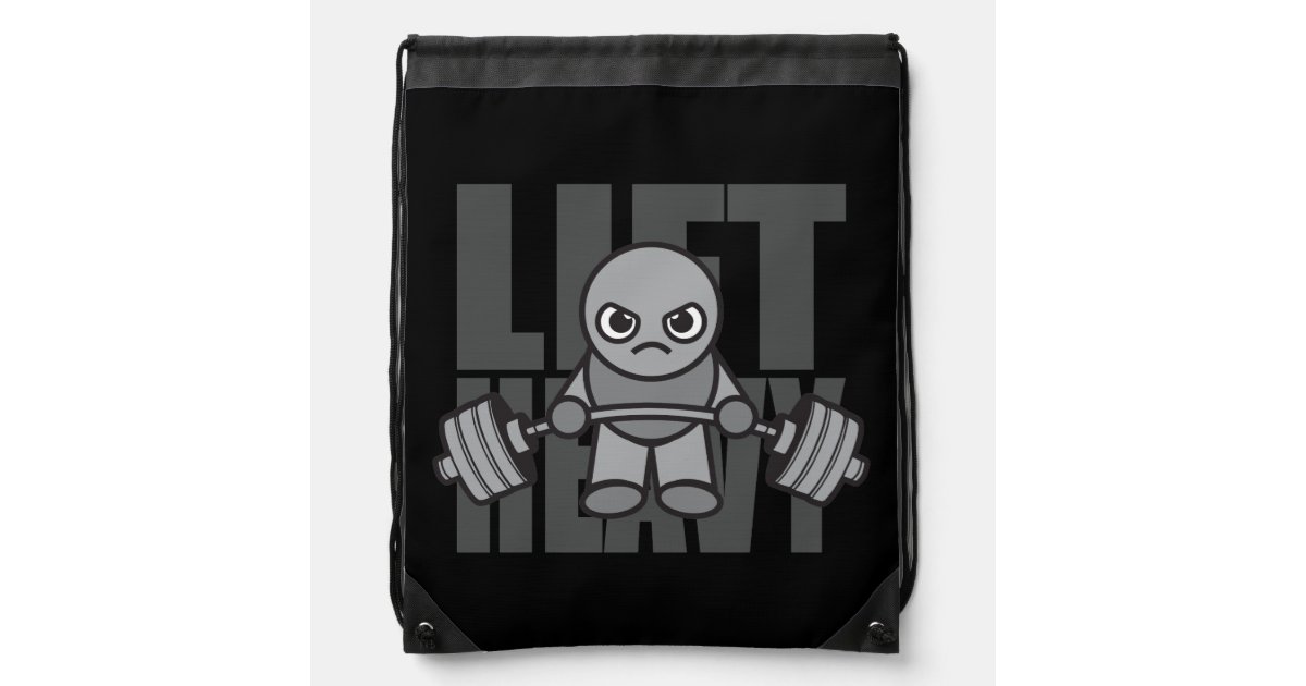 Lift Heavy - Anime Kawaii Workout Motivational Drawstring Bag | Zazzle