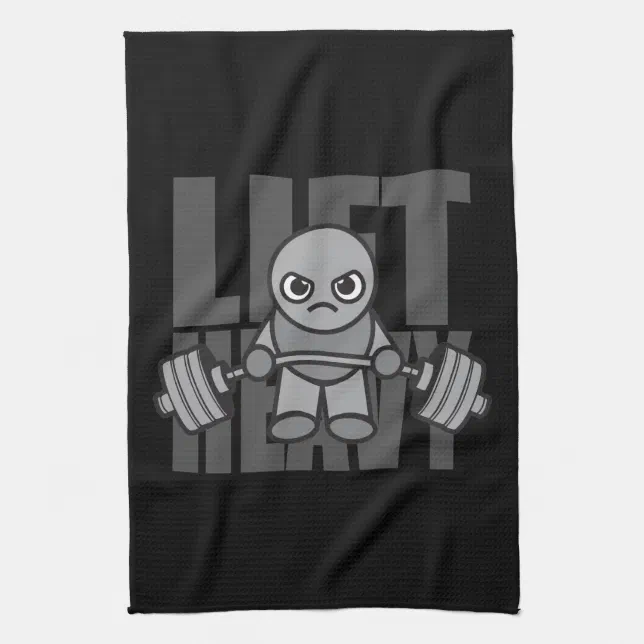 Lift Heavy - Anime Kawaii Workout Motivational Towel | Zazzle