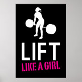 Lift Like A Girl - Weight Lifting Inspiration Poster | Zazzle