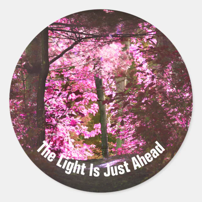 Light Ahead On The Path Inspirational Classic Round Sticker | Zazzle