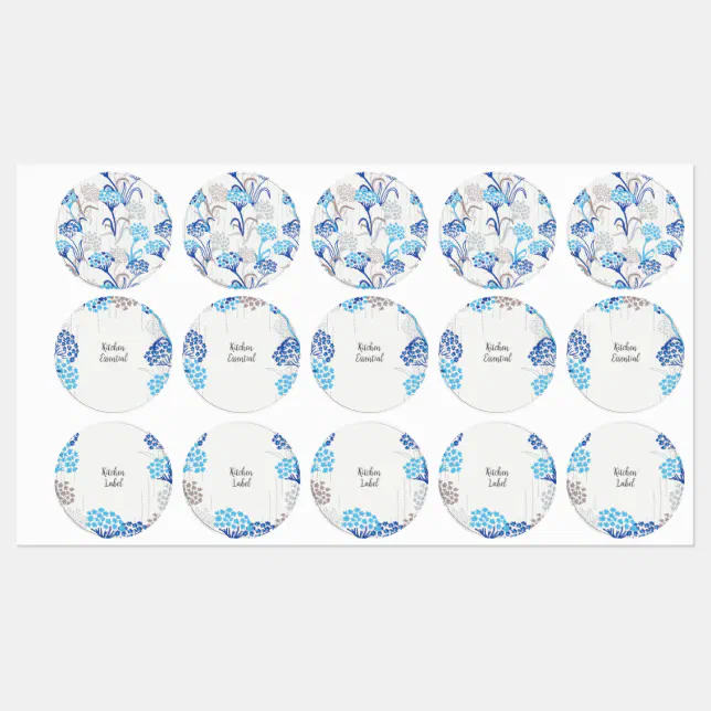 Light and Airy Hydrangea Floral Pattern Labels | Zazzle