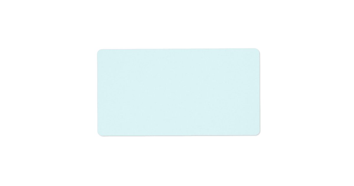 Light aqua blue labels, plain solid color blank label | Zazzle