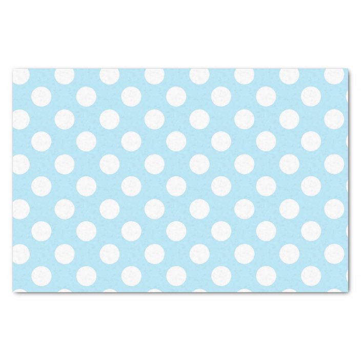 Light Baby Blue & White Polka Dots Tissue Paper | Zazzle.com