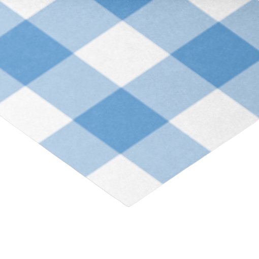 Light Blue and White Gingham Pattern Tissue Paper | Zazzle