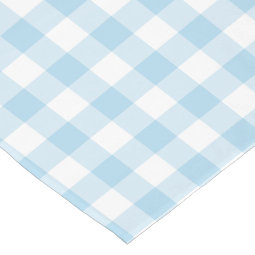 Light Blue and White Gingham Table Runner | Zazzle