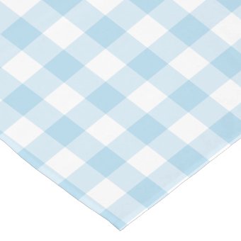Light Blue and White Gingham Table Runner | Zazzle