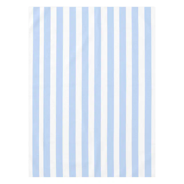 Light Blue and White Stripes Pattern Tablecloth | Zazzle