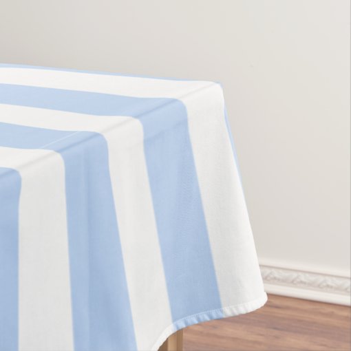 Light Blue and White Stripes Pattern Tablecloth | Zazzle