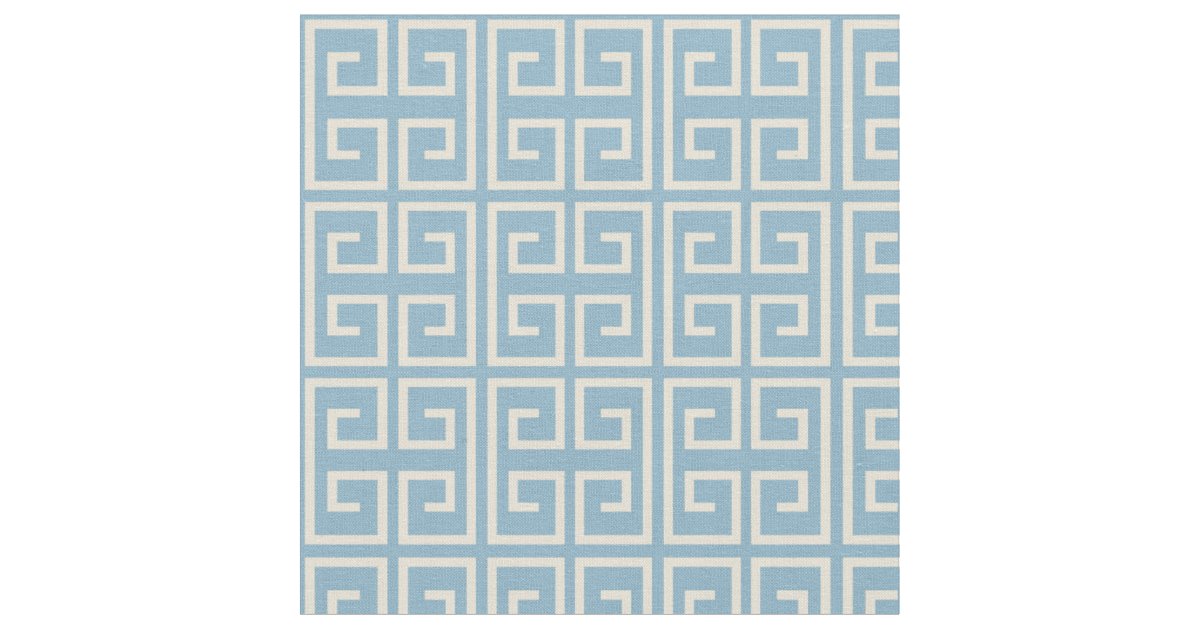Light Blue Block Pattern Fabric | Zazzle