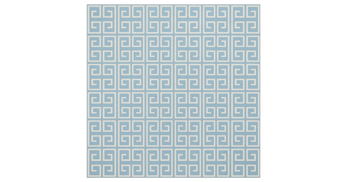 Light Blue Block Pattern Fabric | Zazzle