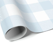 Light Blue Buffalo Check Pattern Wrapping Paper | Zazzle