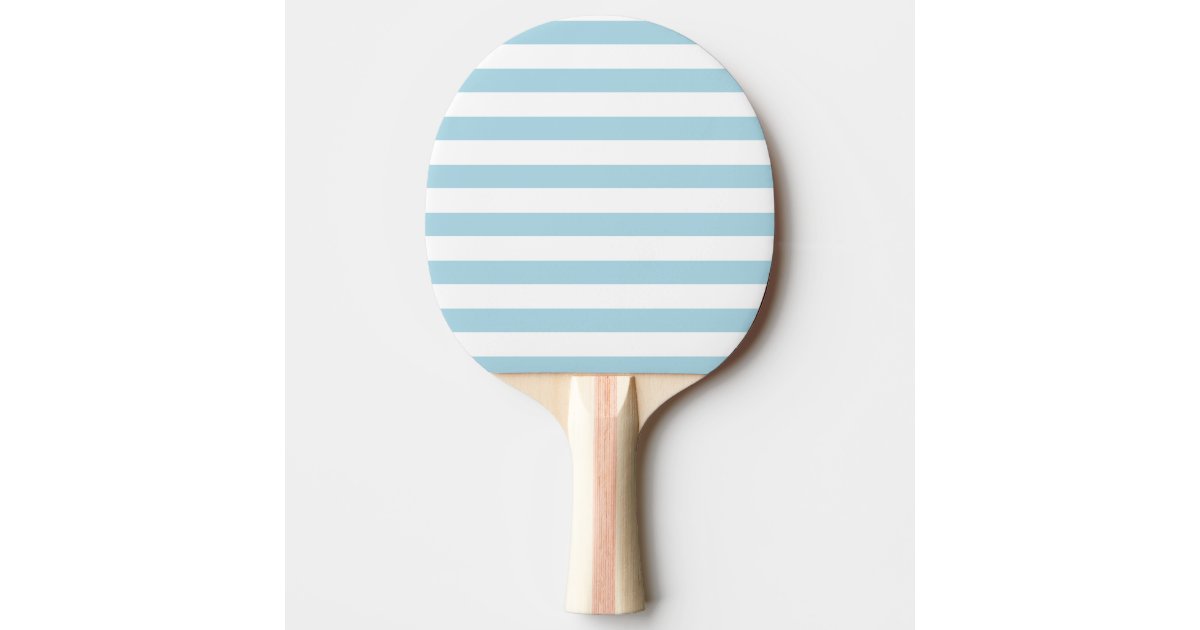 Light Blue Color Stripes Vacation Summer Pastel Ping Pong Paddle | Zazzle