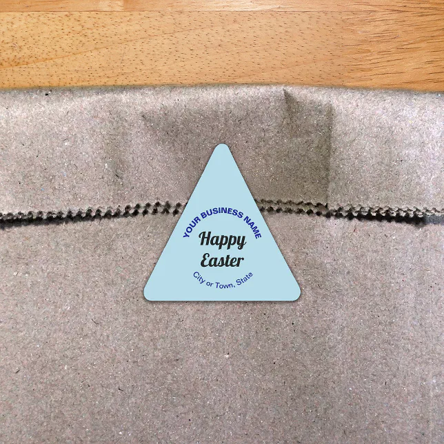 Light Blue Easter Business Triangle Sticker | Zazzle