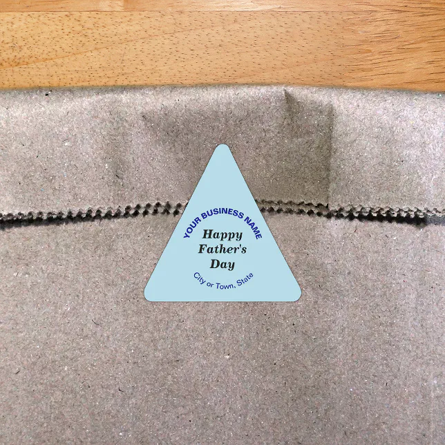 Light Blue Father’s Day Business Triangle Sticker | Zazzle