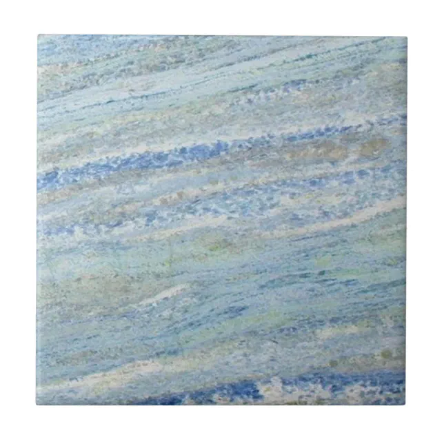 Light Blue Faux Calcite Stone Ceramic Field Tile | Zazzle