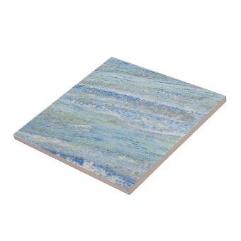 Light Blue Faux Calcite Stone Ceramic Field Tile | Zazzle