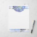 Light Blue Floral Writing Paper | Zazzle