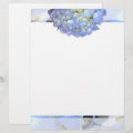 Light Blue Floral Writing Paper | Zazzle