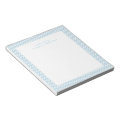 Light blue gingham cute simple personalized notepad | Zazzle