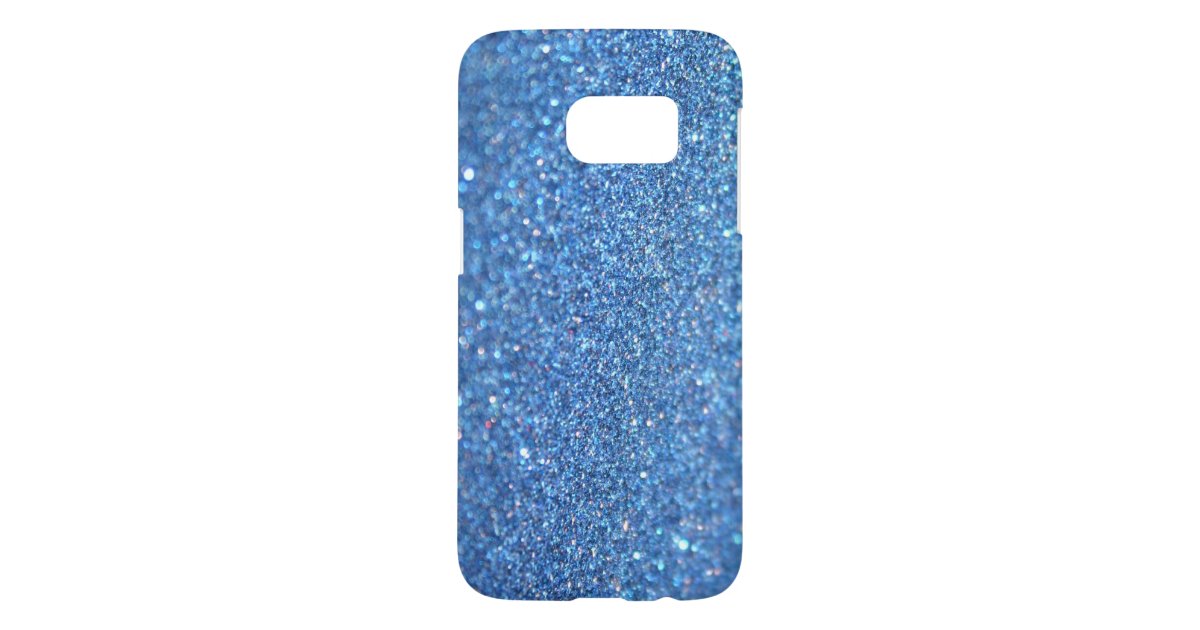 Light Blue Glitter Samsung Galaxy S7 Phone Case | Zazzle