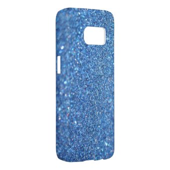 Light Blue Glitter Samsung Galaxy S7 Phone Case | Zazzle