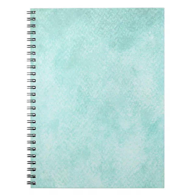 Light Blue Green Watercolor Paper Background Blank Notebook | Zazzle