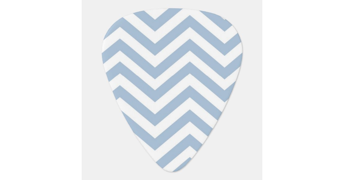 Light Blue Grunge Textured Chevron Guitar Pick | Zazzle