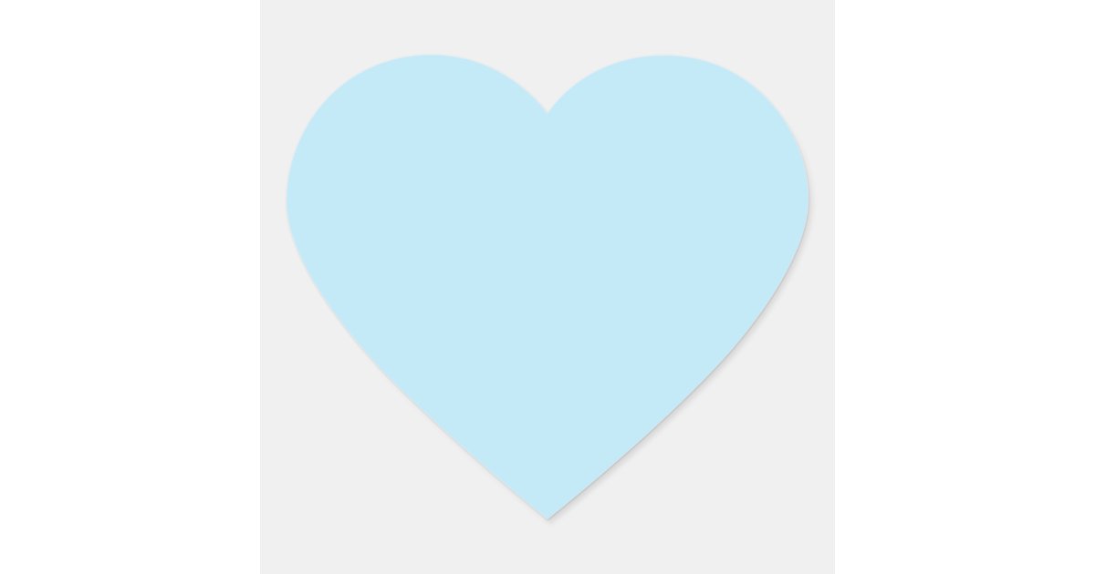 Light Blue Heart Sticker | Zazzle