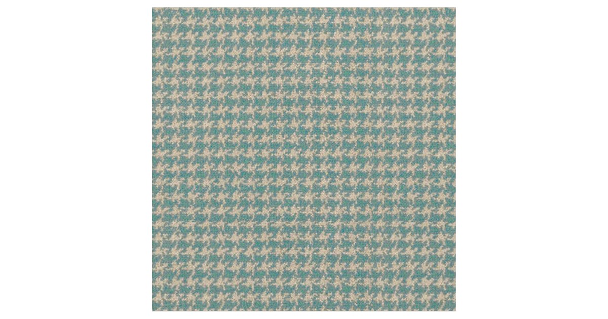 Light blue houndstooth fabric | Zazzle
