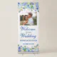 Light Blue Hydrangea Floral PHOTO Wedding Welcome Retractable Banner ...