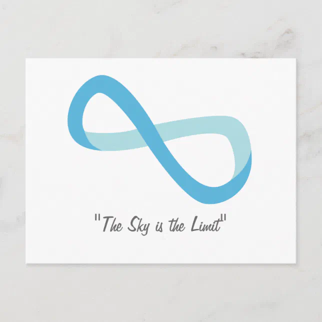 Light Blue Infinity Postcard | Zazzle
