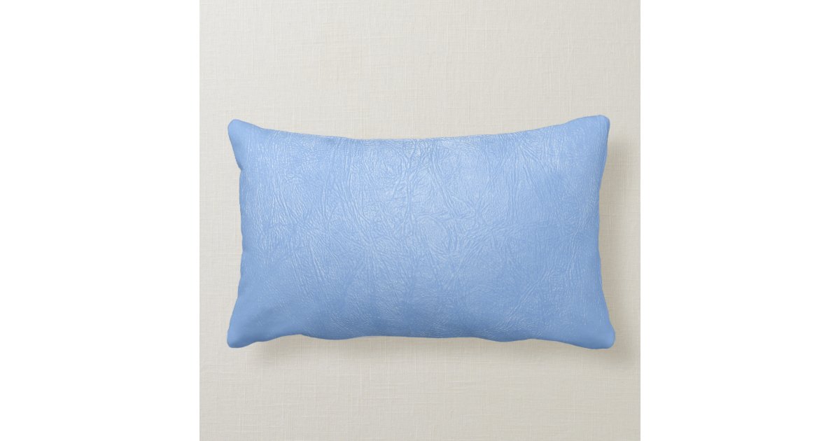 light blue leather texture pillow | Zazzle